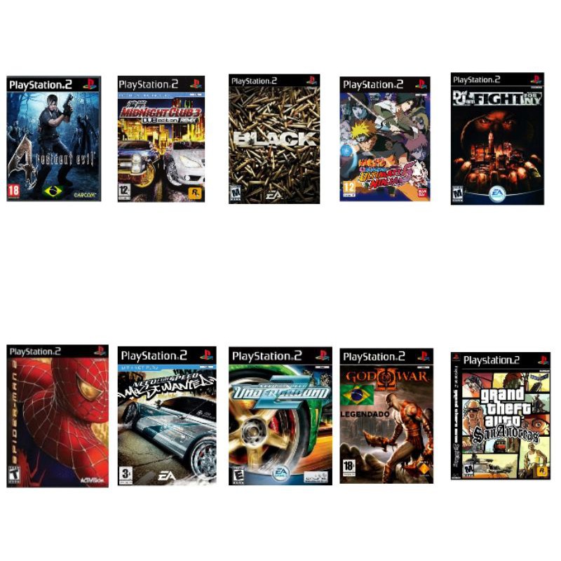 Jogos de Ps2 os melhores, 3 Jogos a sua escolha | Shopee Brasil
