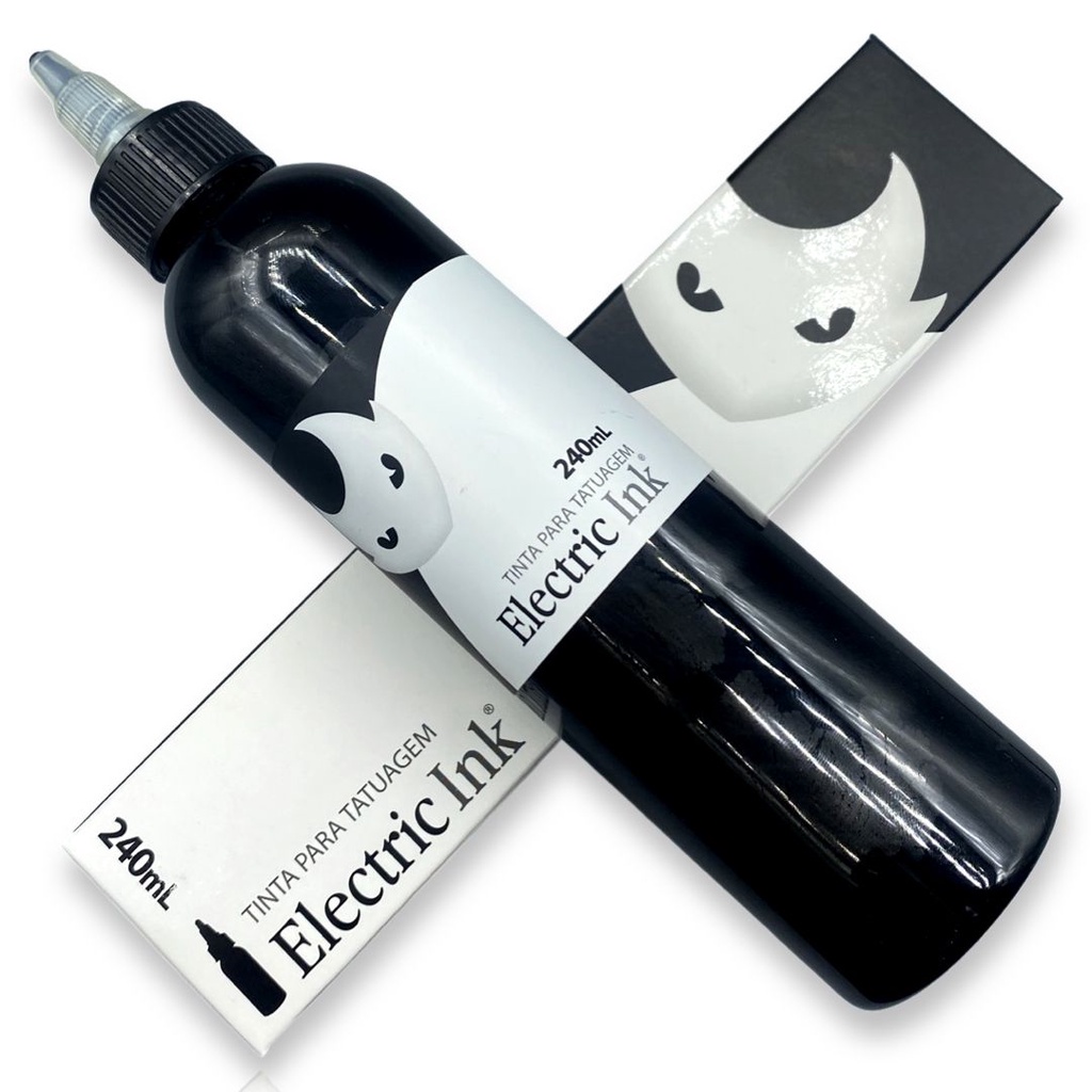 Tinta Electric ink 240ml Preto Tribal - Tattoo Tatuagem | Shopee Brasil