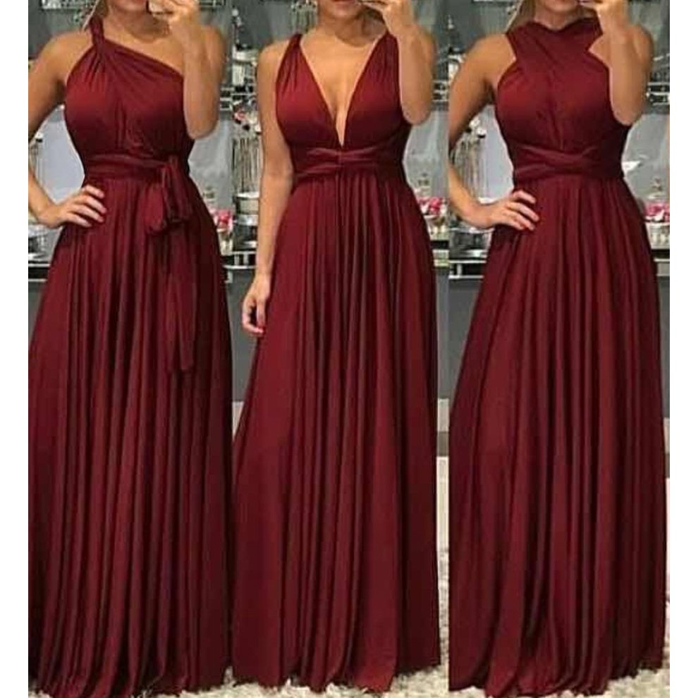 Vestido longo infinity multiformas 10 em 1 festa 238 | Shopee Brasil