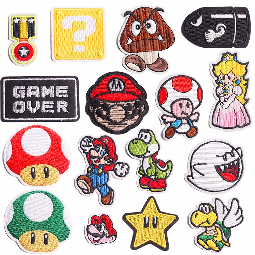 Super Mario Cartoon Collection Decorative Embroidery Patch - Escorrega ...
