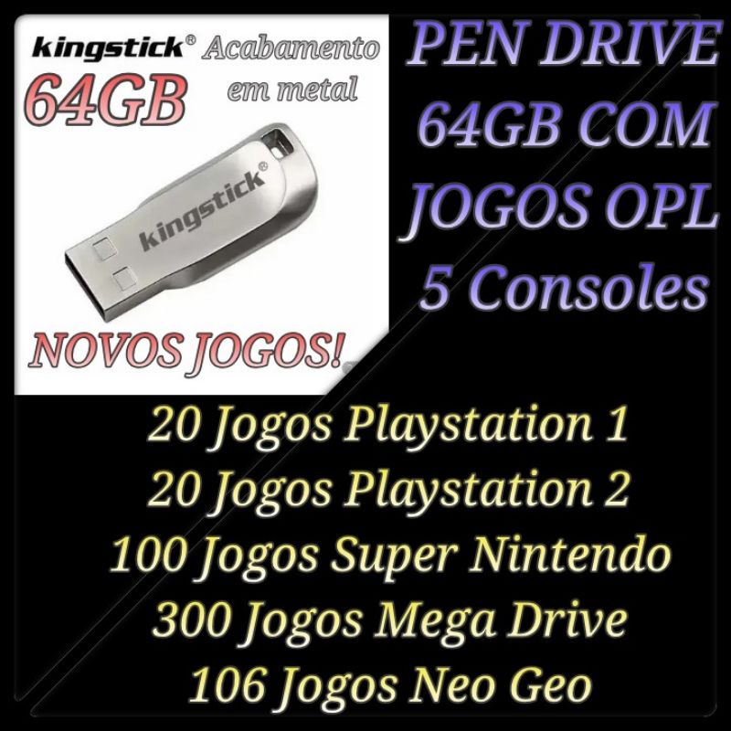Pen drive com Jogos OPL PS2 | Shopee Brasil