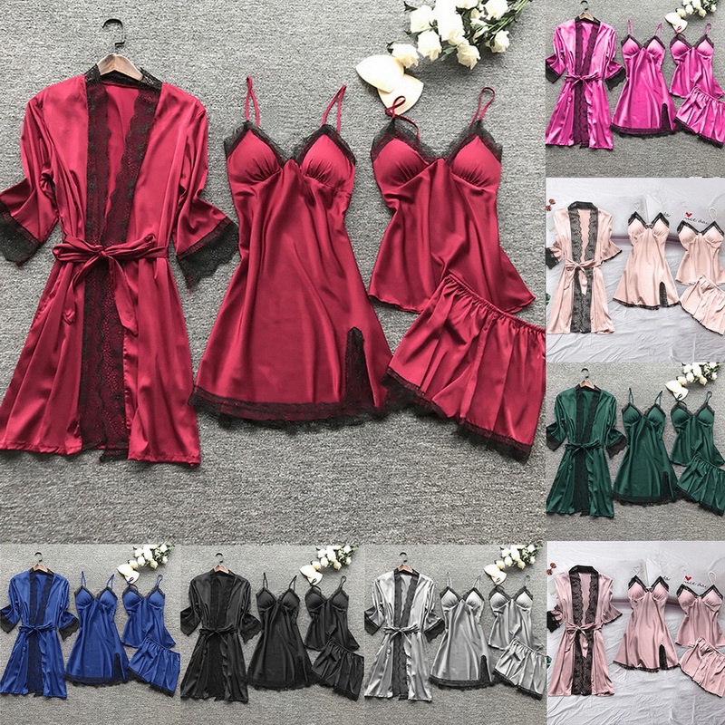 Kit Robe Intimus Place Romantic com Camisola Sensual de Renda Adulto ...