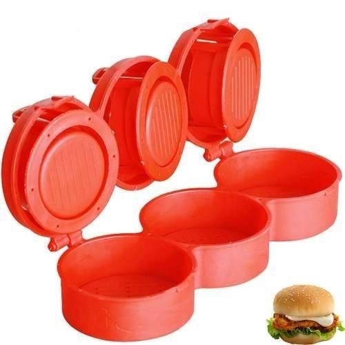 Modelador De Hambúrguer Recheador Triplo Stufz Sliders 3 em 1 caseiro ...