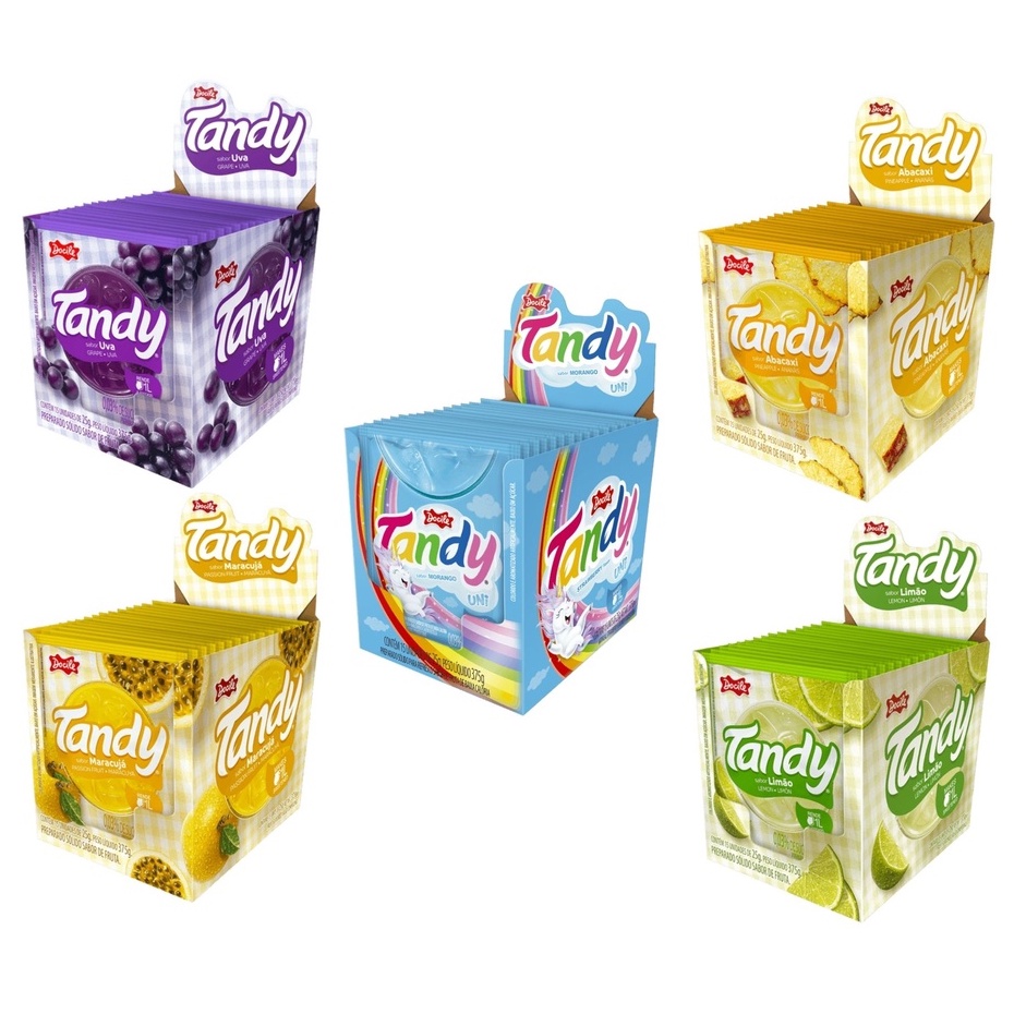 Suco Tandy 15un de 25g Docile - Escolha o Sabor | Shopee Brasil
