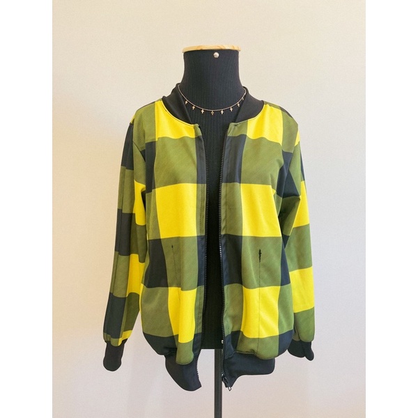 jaqueta xadrez amarela | Shopee Brasil
