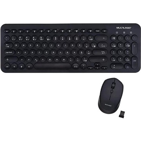 Kit Teclado e Mouse Multilaser TC231/233 Sem Fio Wireless 2.4ghz Teclas ...