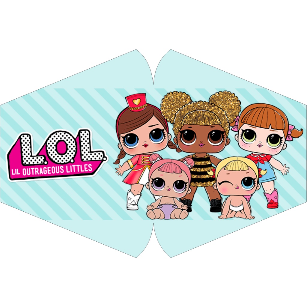 Mascara Infantil Menina Lol Surprise 3 camadas - personalizada ...
