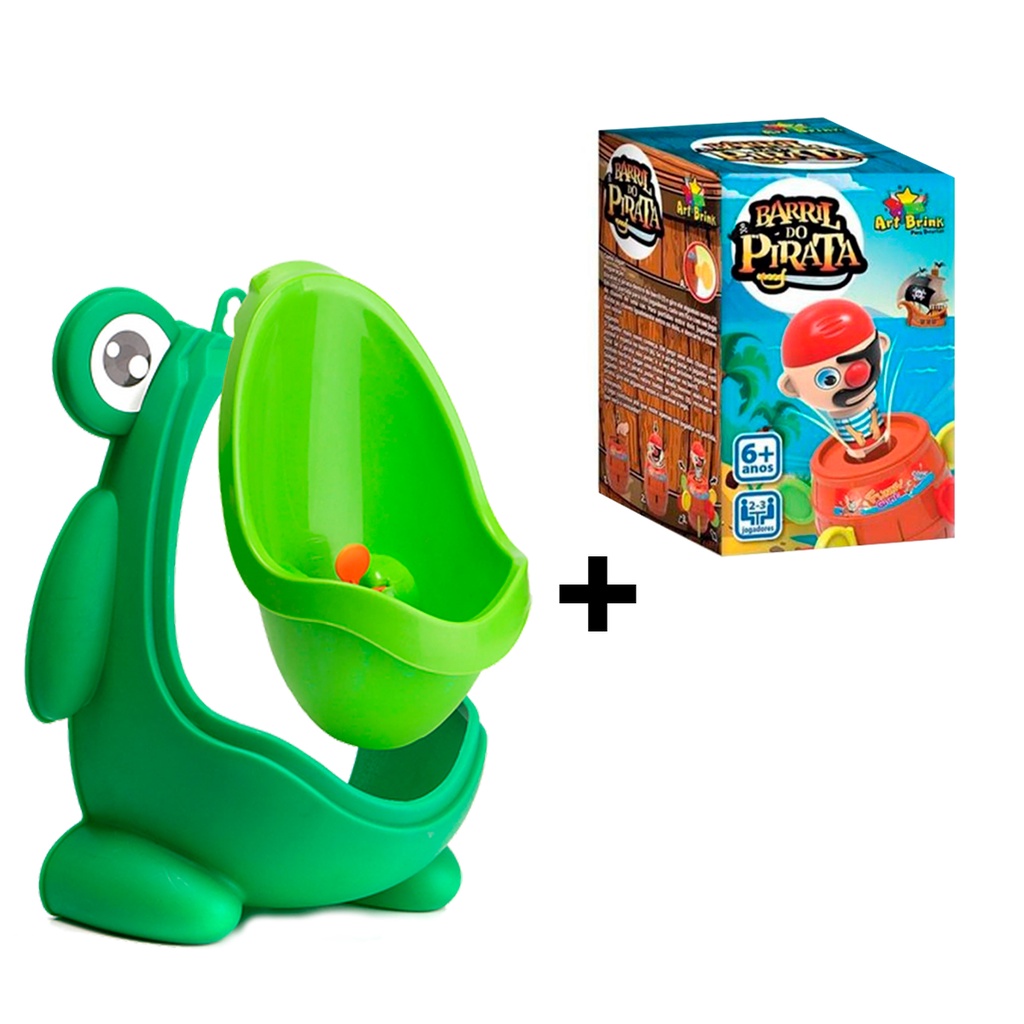 Pinico Mictorio Menino Sapo Sapinho Infantil Cor Verde + Mini Pula ...