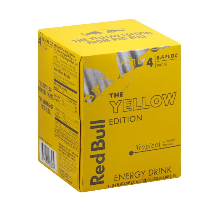 Energético Red Bull Amarelo - Tropical Edition- Pack 24 Latas x 250ml ...