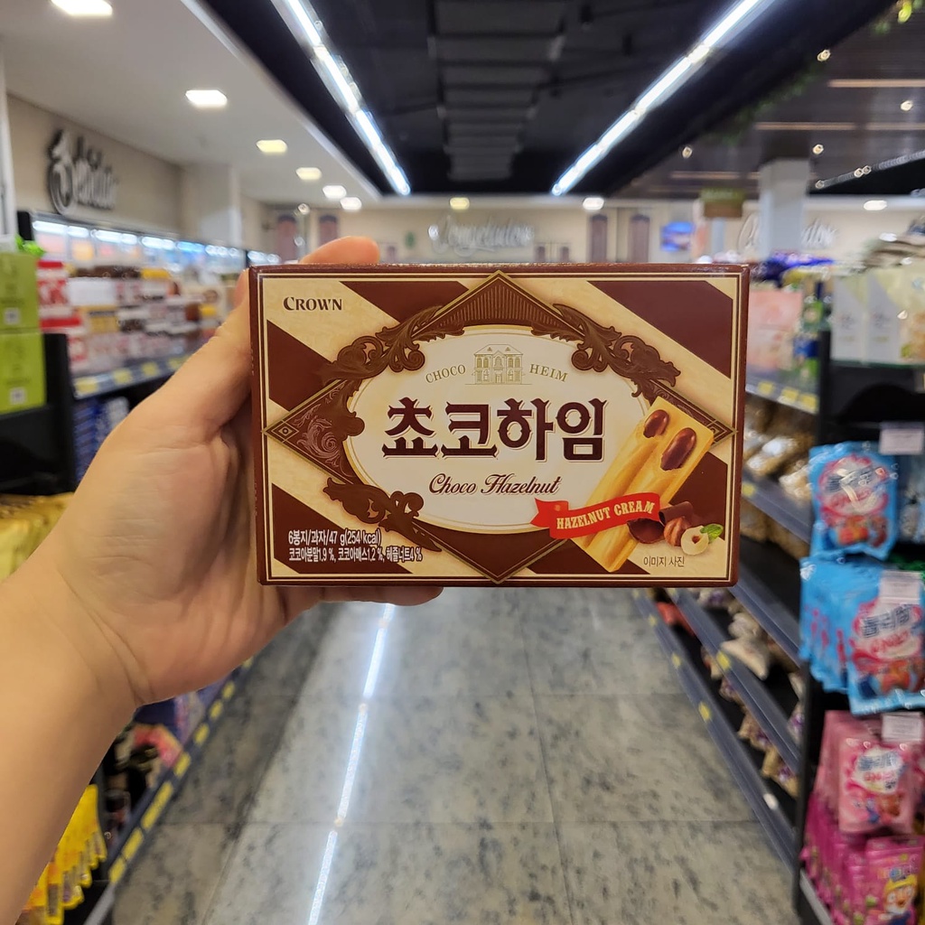 Biscoito Coreano Crown Choco Heim 47g | Shopee Brasil