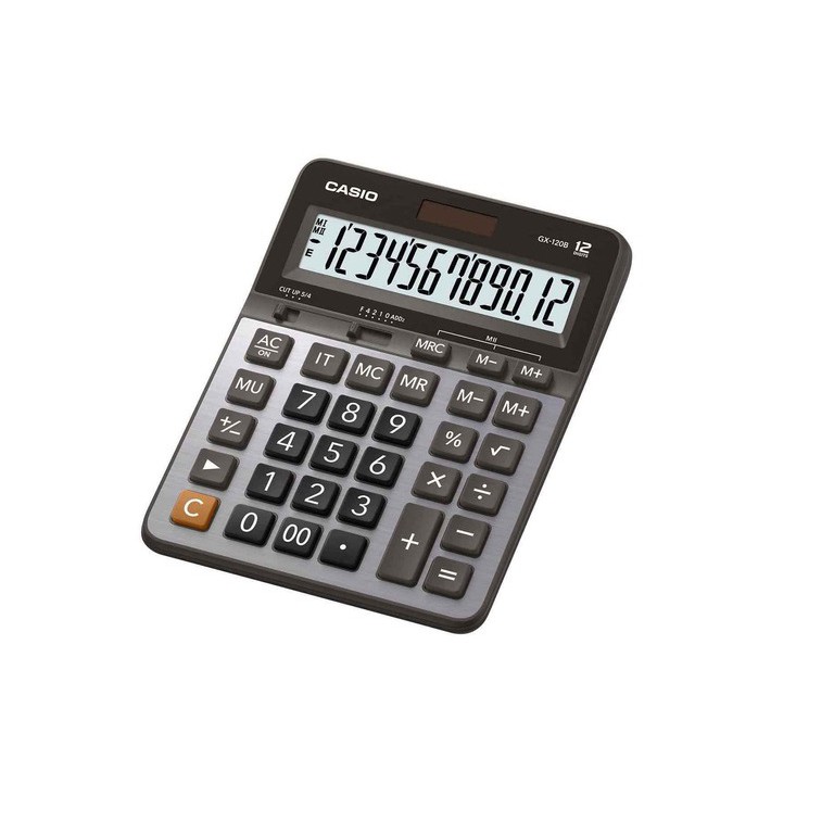 Calculadora De Mesa 2 Memoria Mark-up 12 Dígit Gx-120b Casio | Shopee Brasil