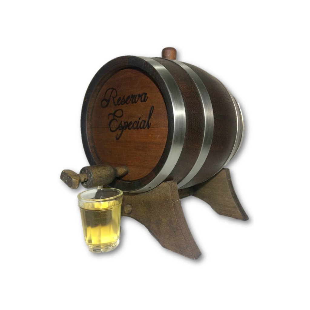 Tonél De Carvalho Carote Barril Para Cachaça 1 Litro | Shopee Brasil