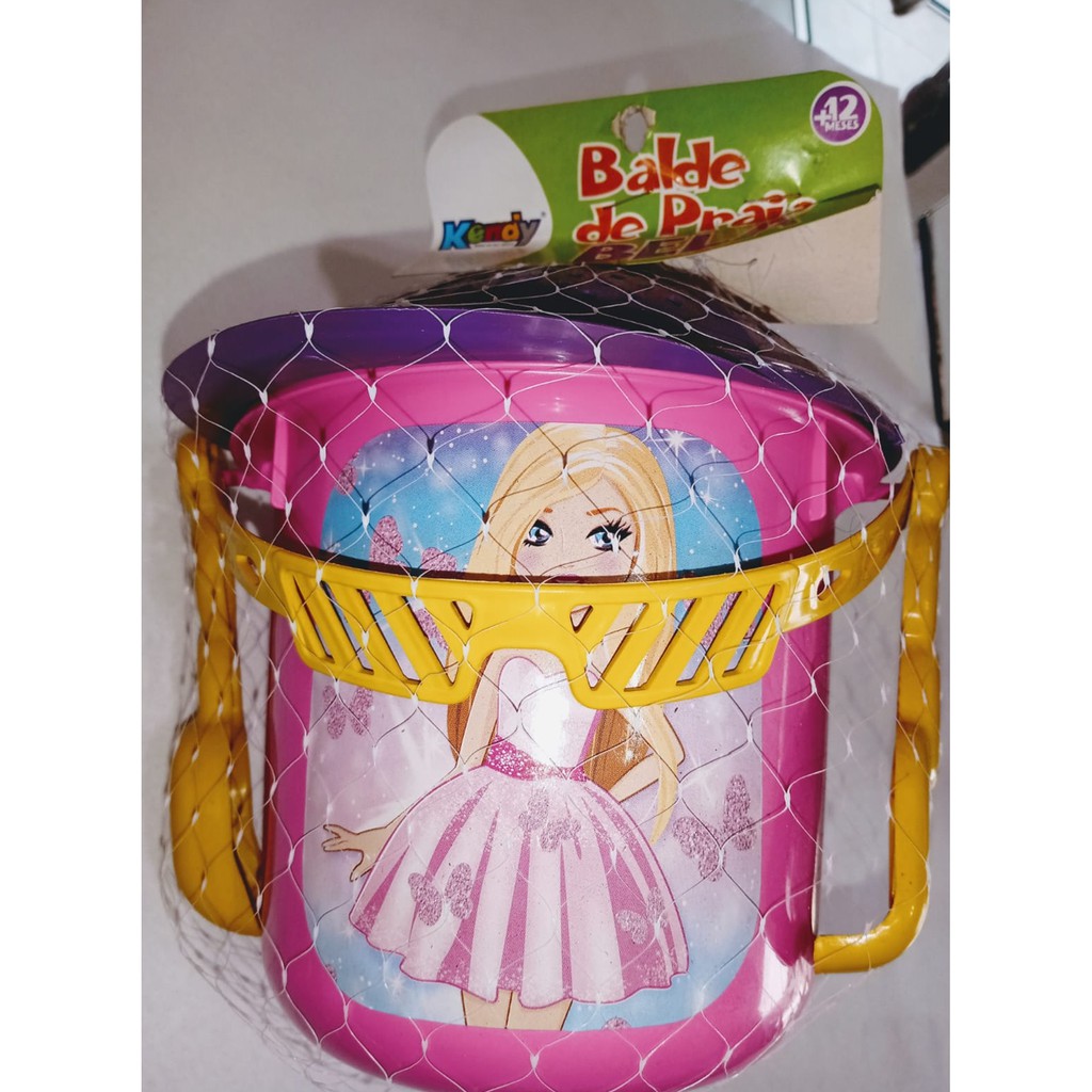 Balde De Praia Bela Baldinho de praia menina cor de rosa - Kendy | Shopee Brasil