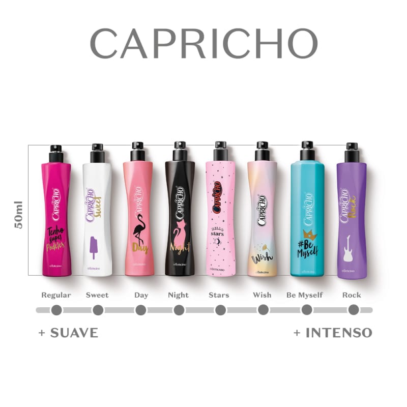 Colônia Capricho 50 ml O Boticário (A Escolher) | Shopee Brasil