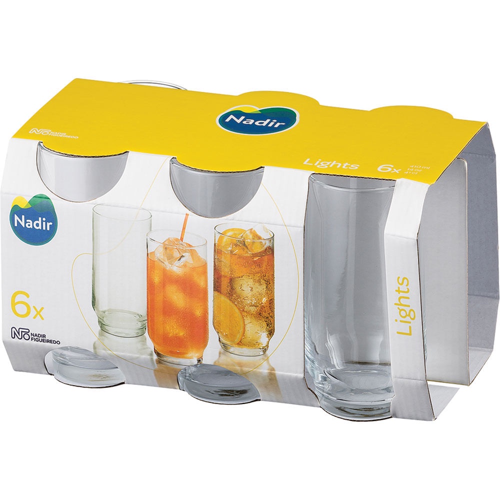 Conjunto 6 Copos Long Drink 410ml Nadir Light | Shopee Brasil