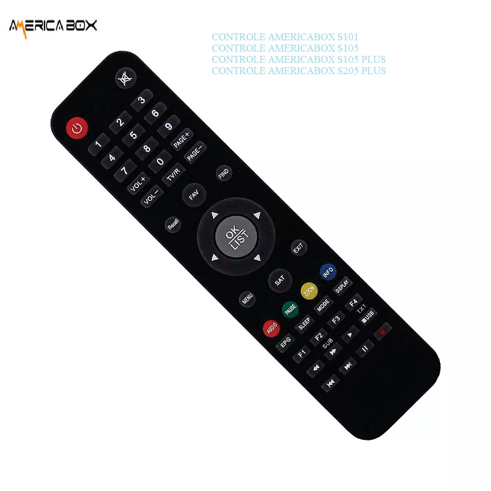 Controle remoto Receptor America box s101 hd pronta entrega | Shopee Brasil