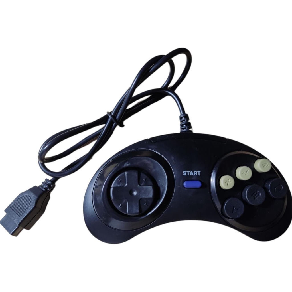 Controle Para Mega Drive / Genesis / Master System 6 Botões | Shopee Brasil