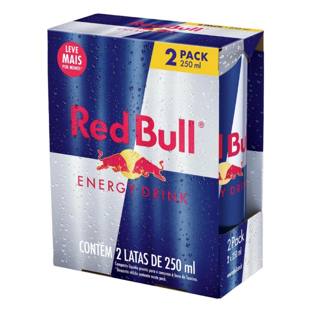 Energético Red Bull Energy Azul Drink Tradicional Original de 250 Ml ...