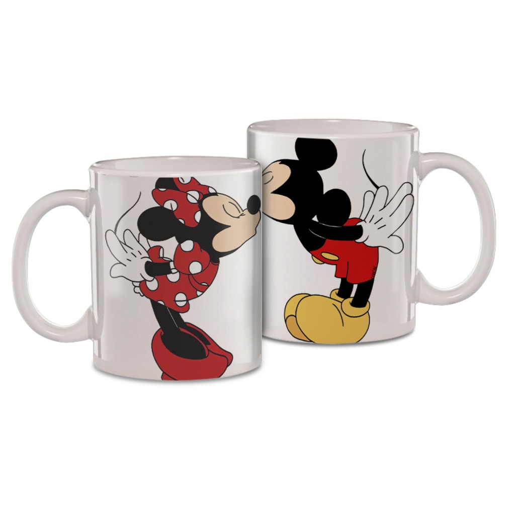2 Canecas Mickey E Minnie Casal Se Beijando | Shopee Brasil
