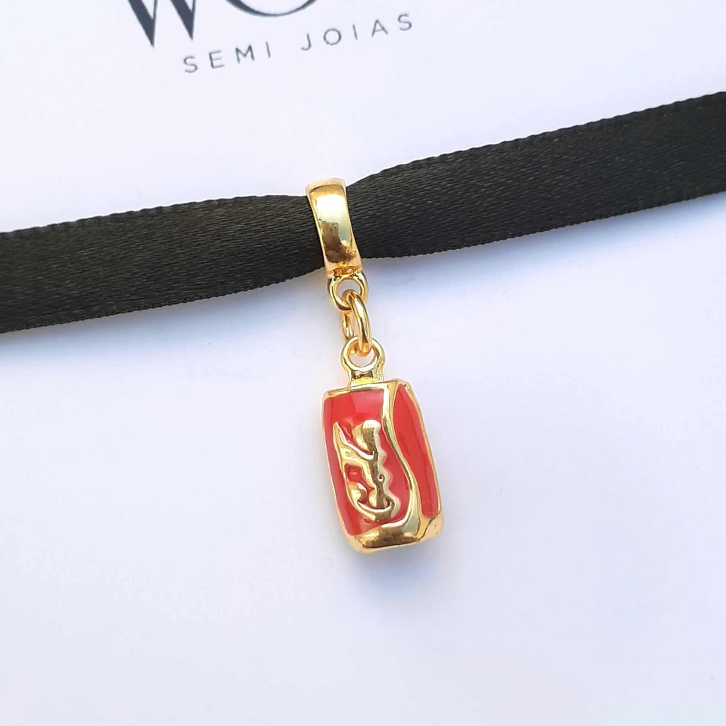 Pingente Berloque Coca Cola / Coca-Cola Pandora Dourado - Banhado a ...