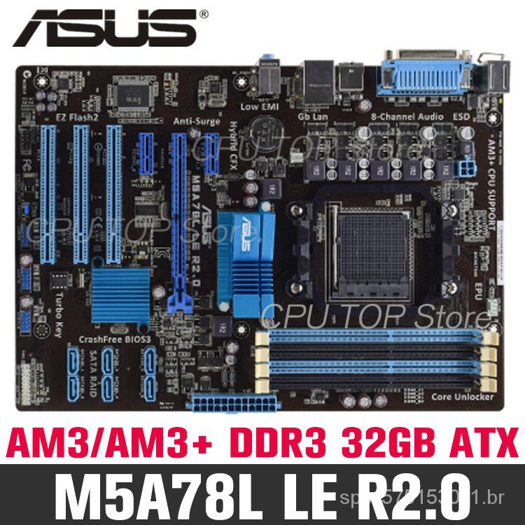 Placa Mãe Para ASUS M5A78L LE/R2.0 AM3/AM3 + DDR3 32GB AMD 760G Desktop Mainboard Systemboard ...