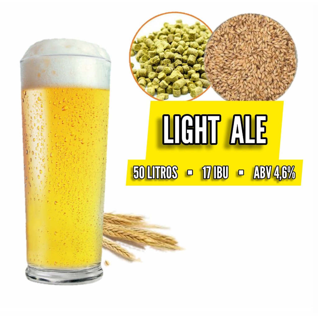Kit Insumos, Light Ale 5 Litros, Cerveja Artesanal | Shopee Brasil