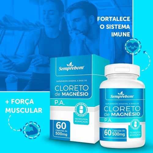 CLORETO DE MAGNESIO - 500MG - 60 CAPSULAS | Shopee Brasil