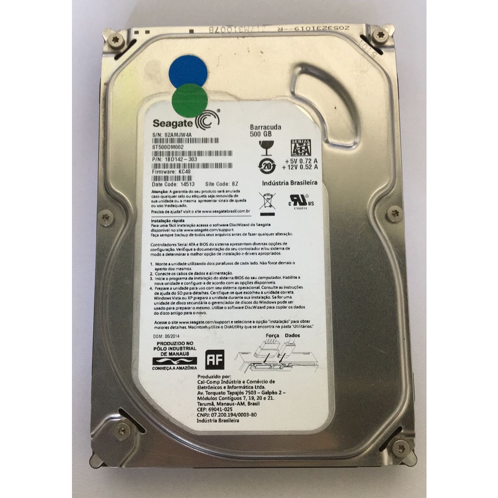 Hd Seagate Sata 500gb - Escorrega o Preço
