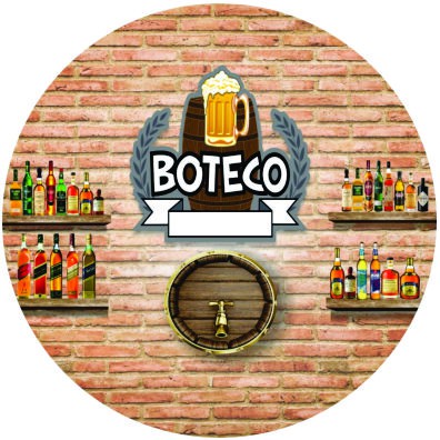 Painel Em Lona Redondo Boteco Banner fosca | Shopee Brasil