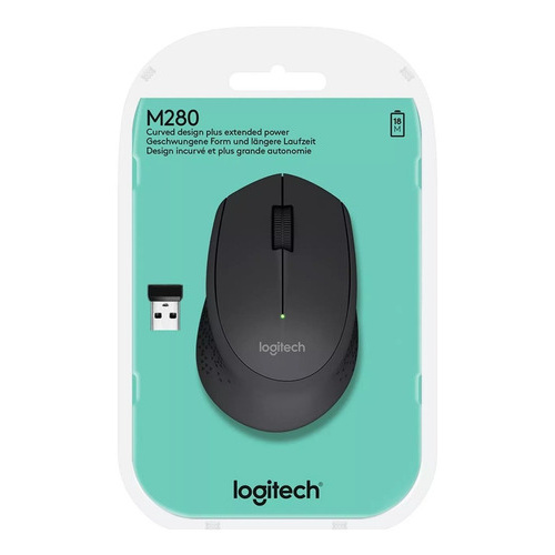 Mouse Logitech M280 Preto Wireless Sem Fio com conector sem fio usb | Shopee Brasil