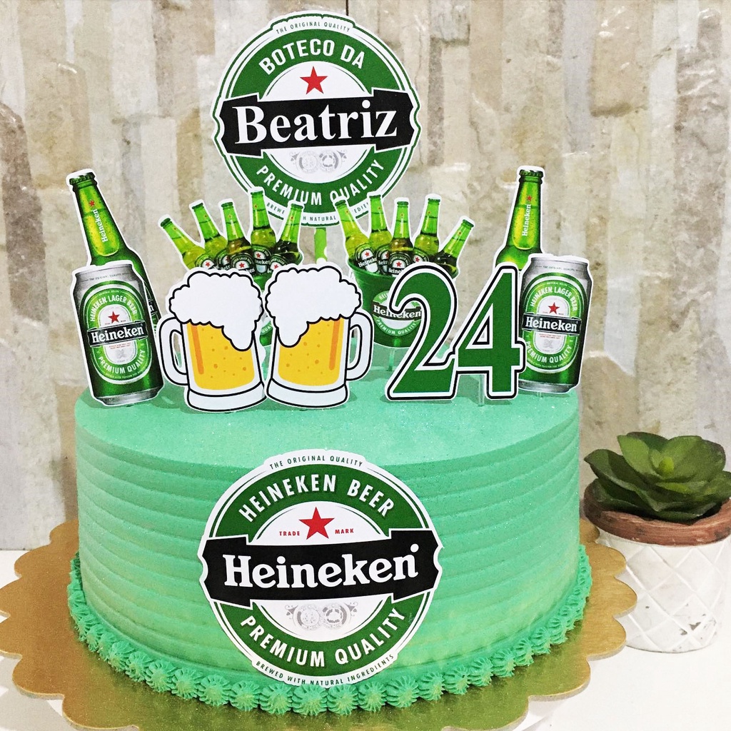 Topo de Bolo - Heineken/Boteco do...... | Shopee Brasil