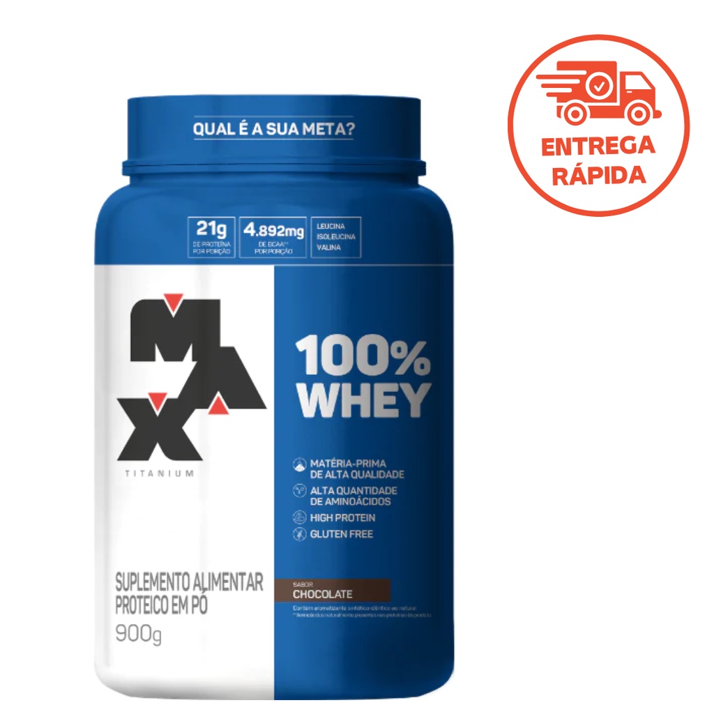 Whey Protein Max Titanium 100% pure 900gr POTE | Shopee Brasil