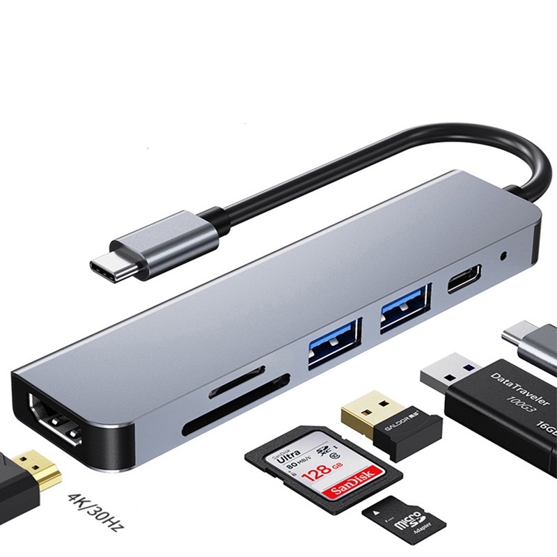 Conectores Hub Para Notebook 6 Em 1 E 5 Em 1 Entradas Hdmi Usb Conexão ...