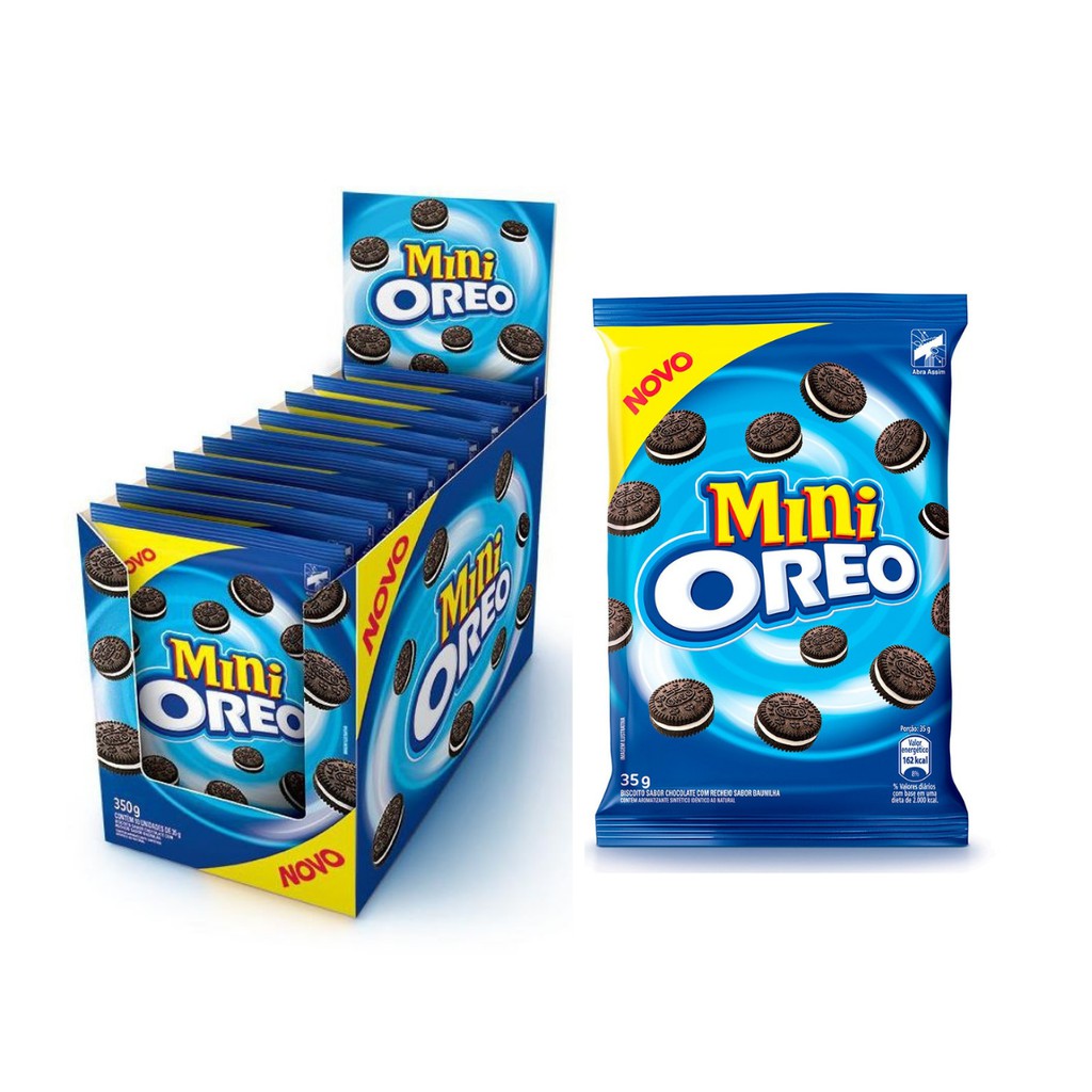 Mini Oreo Biscoito Display Com 10 Unidades De 35g (350g) | Shopee Brasil