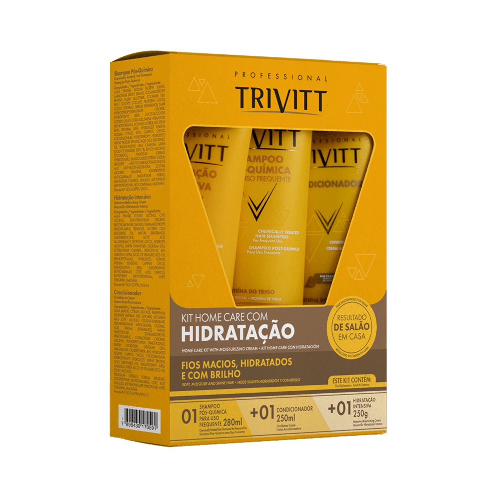 Kit Trivit Shampoo + Condicionador + Máscara | Shopee Brasil