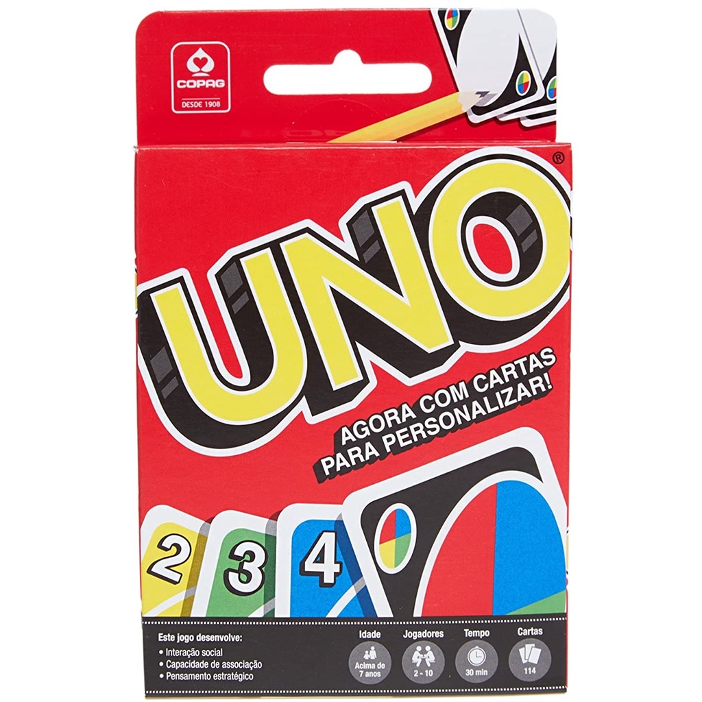 Jogo De Cartas Uno Copag | Shopee Brasil