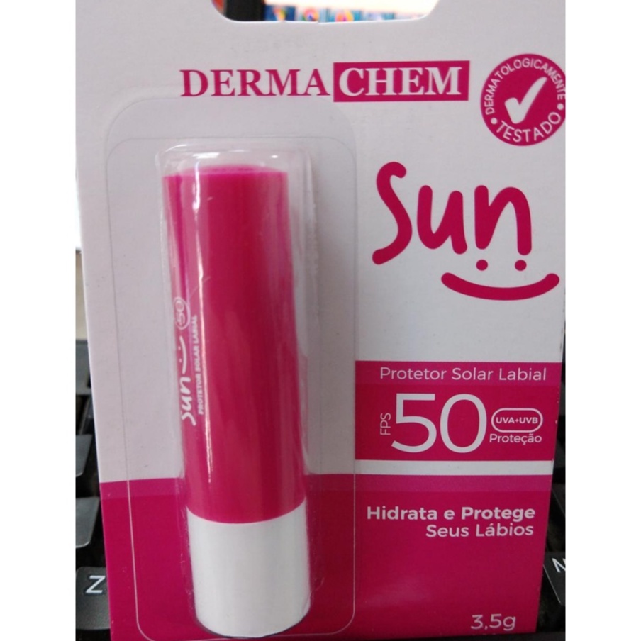 Protetor solar labial dermachem - fps 50 | Shopee Brasil