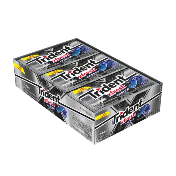 Chiclete Trident cx 21 unidades Fresh Intense | Shopee Brasil