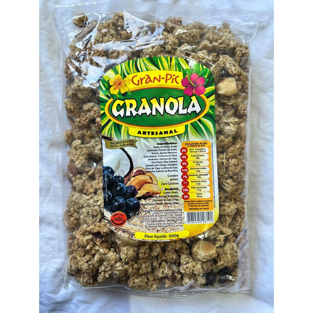 Granola Gran Pic - Granola Artesanal 500 gr | Shopee Brasil