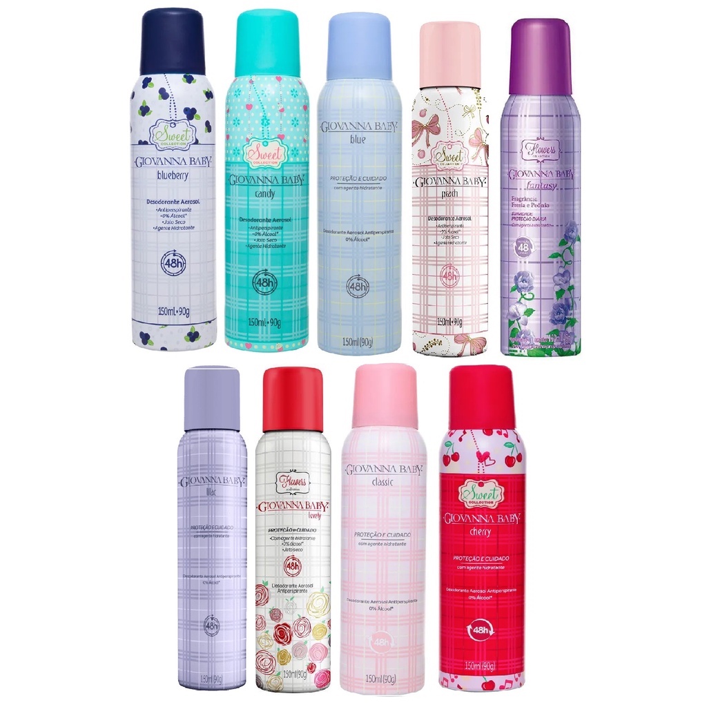 Desodorantes Giovanna Baby Aerosol 150ml | Shopee Brasil