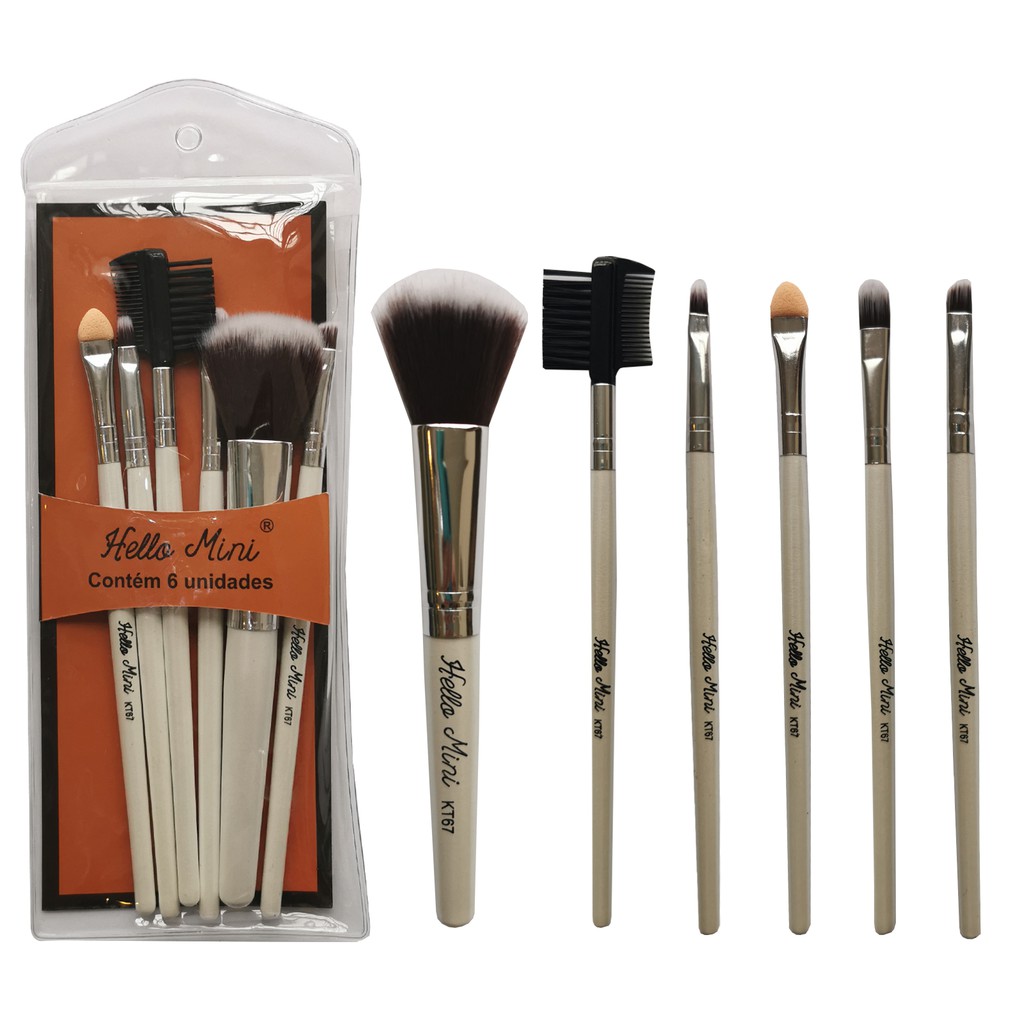 Kit de Pinceis para Maquiagem HELLO MINIi KT67 | Shopee Brasil