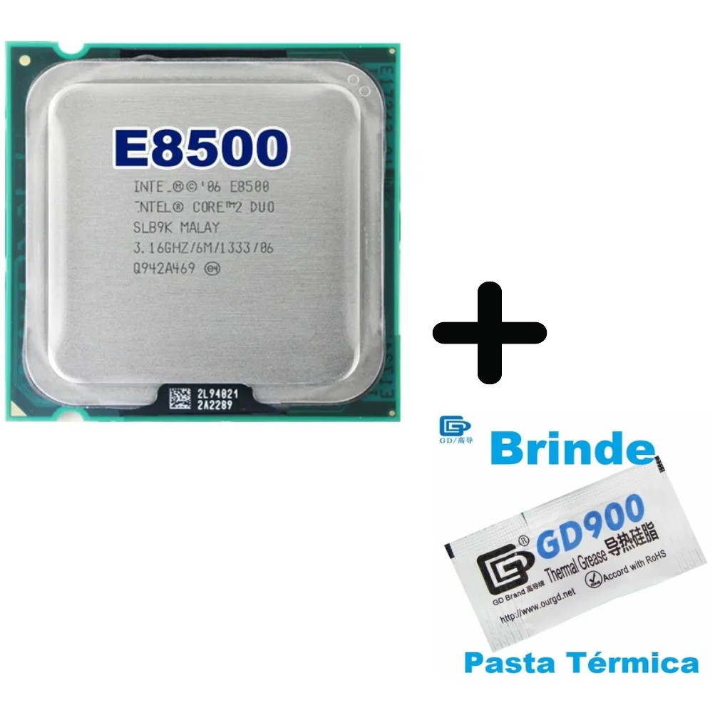 Processador Intel Core Duo 2 E8500 + Pasta Termica | Shopee Brasil