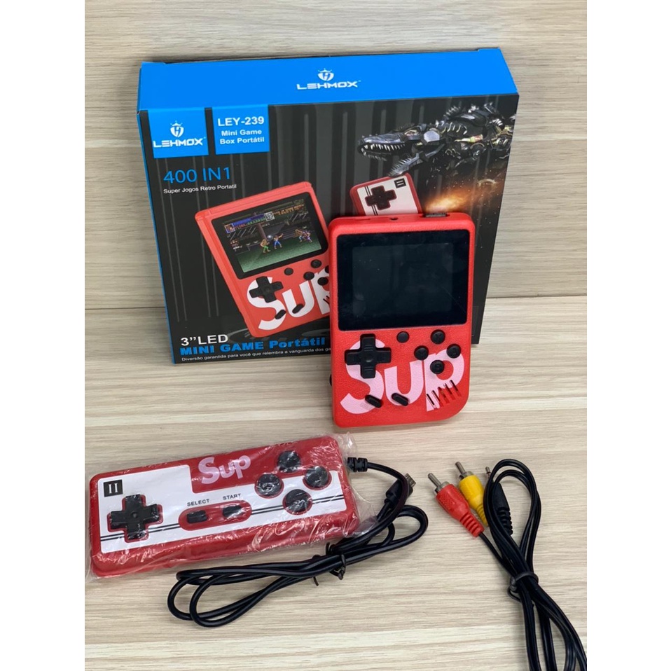 Super Mini Game Retrô Lcd 400 Jogos Portátil Av Com Controle 2 Players ...