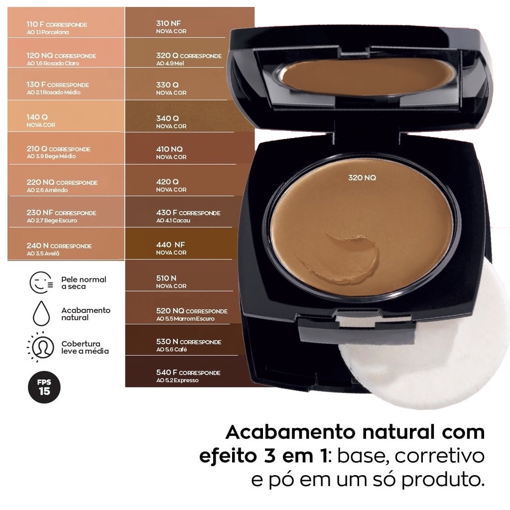 Base Compacta Avon Ideal Face 3 Em 1 Shopee Brasil