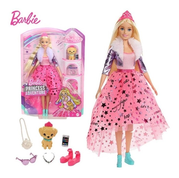 Boneca Barbie Princess Adventure Deluxe Loira Gml76 - Mattel | Shopee ...