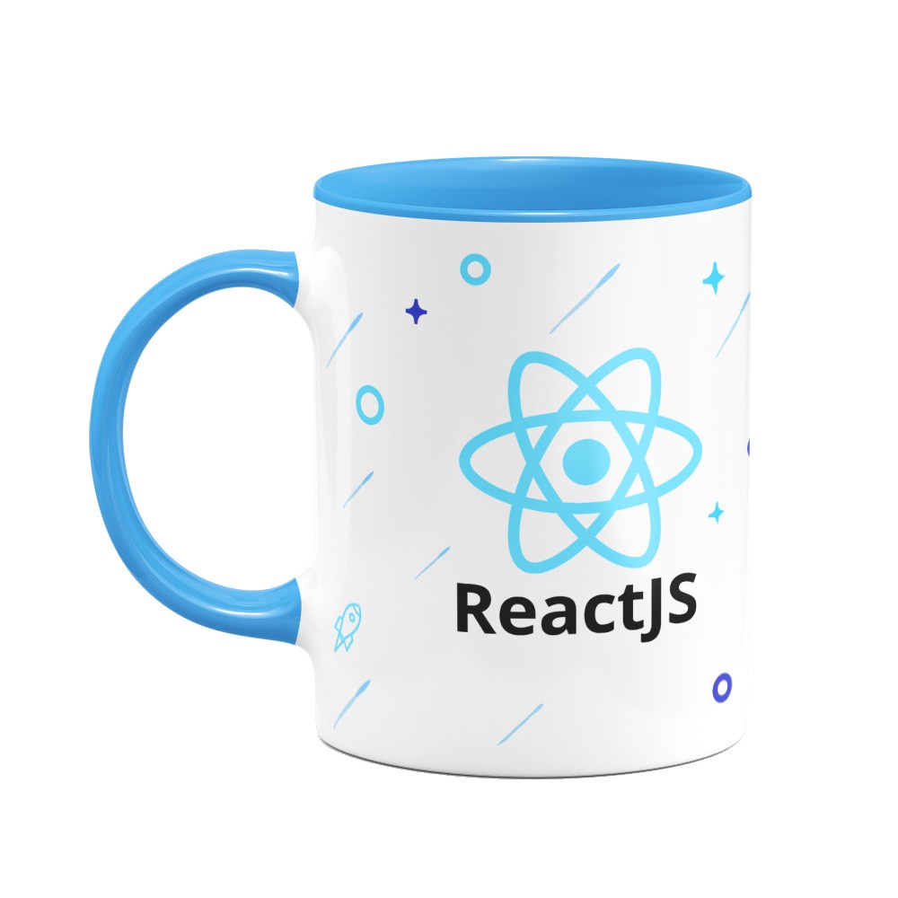 Caneca Dev React JS - B-blue | Shopee Brasil