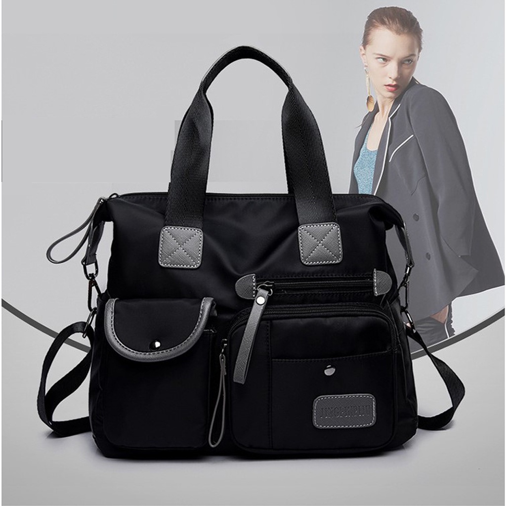 Bolsa Tiracolo Feminina De Nylon Impermeável De Grande Capacidade ...