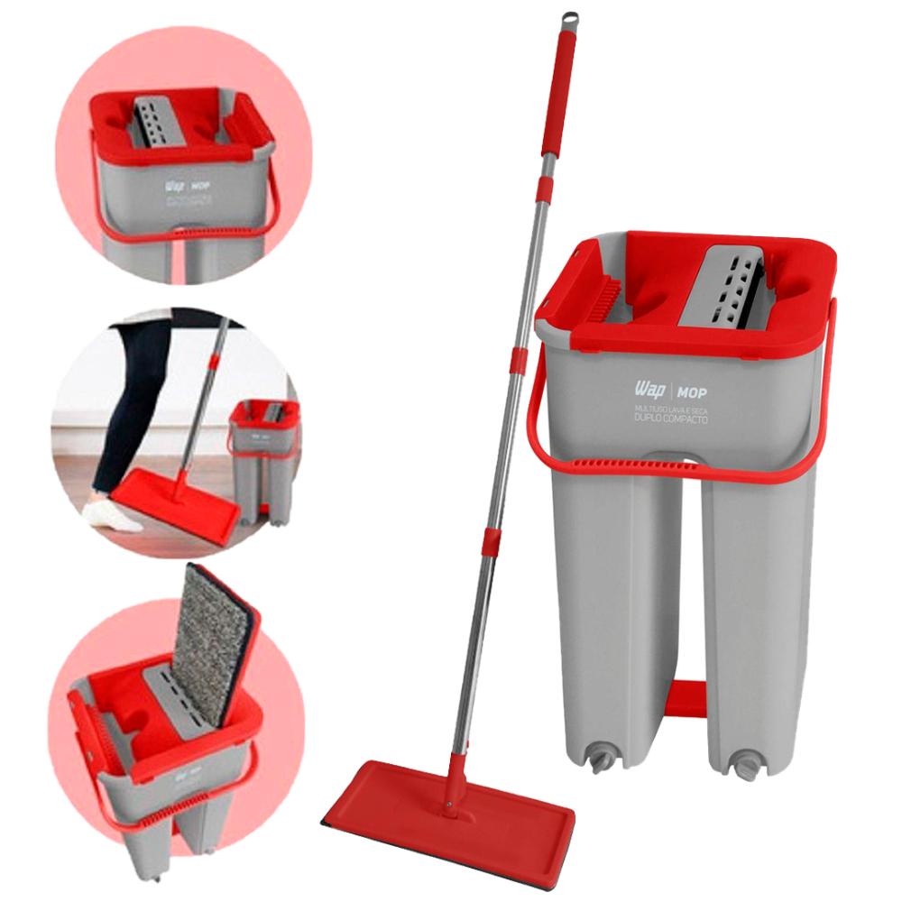 MOP LIMPADOR MULTIÚSO LAVA E SECA DUPLO COMPACTO WAP | Shopee Brasil