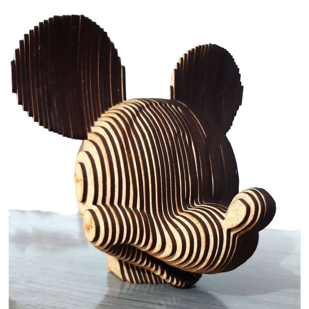 Mickey Mouse Busto 3D MDF Cru | Shopee Brasil