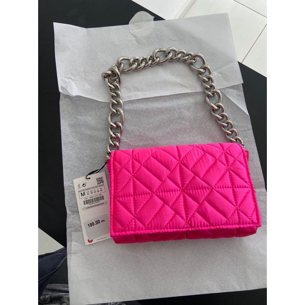 Bolsa Zara neon rosa | Shopee Brasil